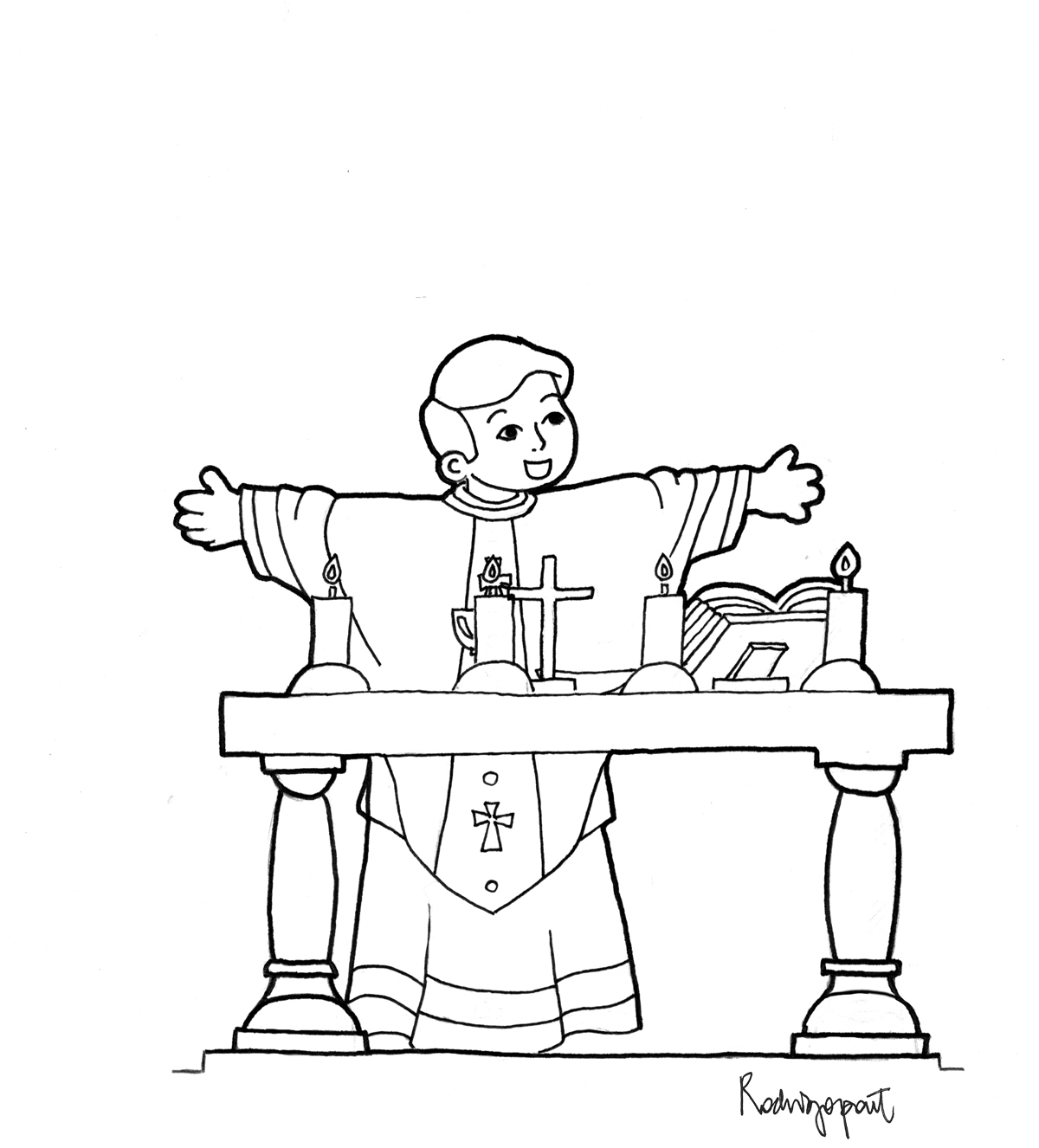 Plegaria eucarística 2 bn - Dibujos y Cosas para Catequesis - Arguments Plegaria eucarística 2 bn - Dibujos y Cosas para Catequesis - Arguments